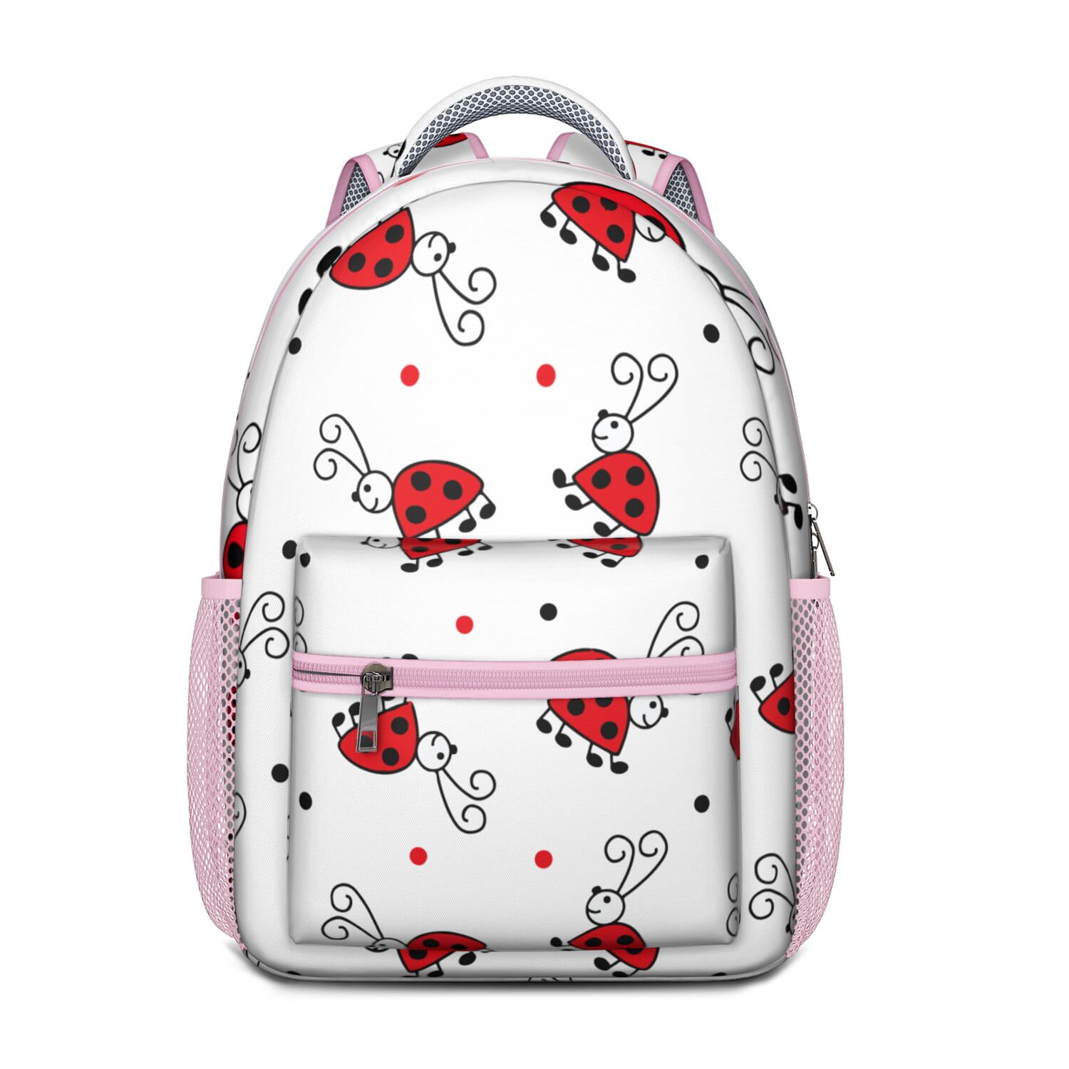 Cute Ladybird Cartoon Backpack for Teens - Waterproof Bookbag with ...