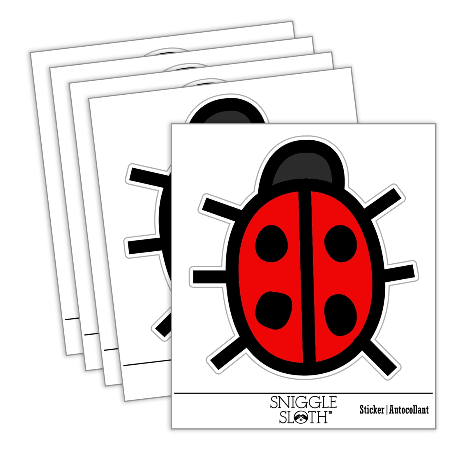 Cute Ladybug Car Window Bumper Water Bottle Phone Tablet Laptop ...