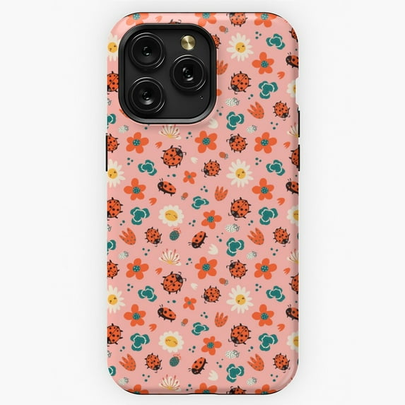 Cute Ladybug With Flowers Colorful Spring Design iPhone Case 17 through ...