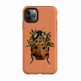 Cute Ladybug and Papaya Fruit Pattern, Whimsical Garden Insect P232 ...