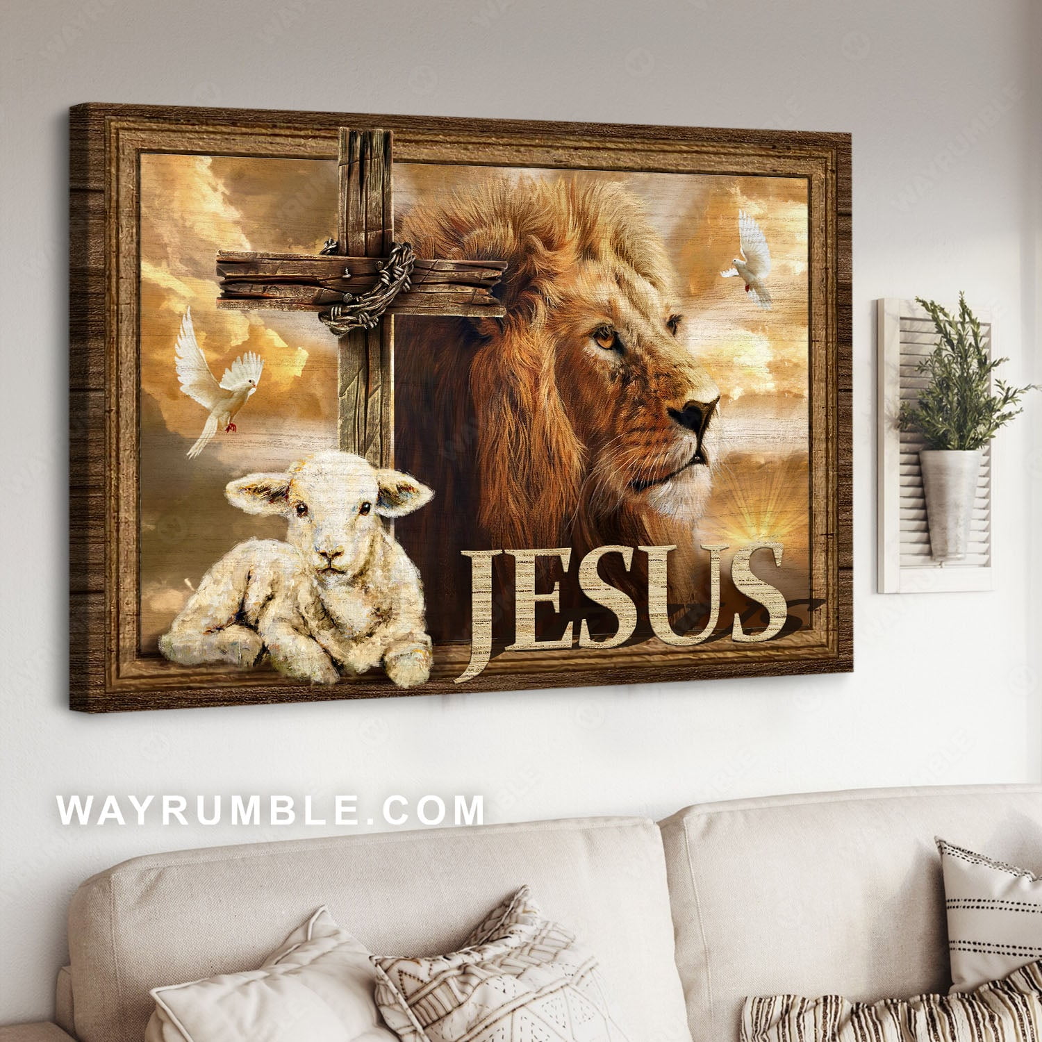 Cute Lamb, Cross Sym.Bol, Amazing Lion, White Dove Artwork, Jesus ...