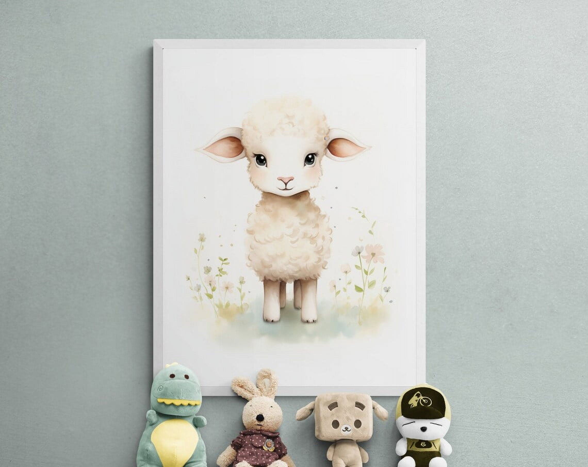 Cute Lamb, Sheep Print, Farm Animal Nursery Print, Little Lamb Poster ...