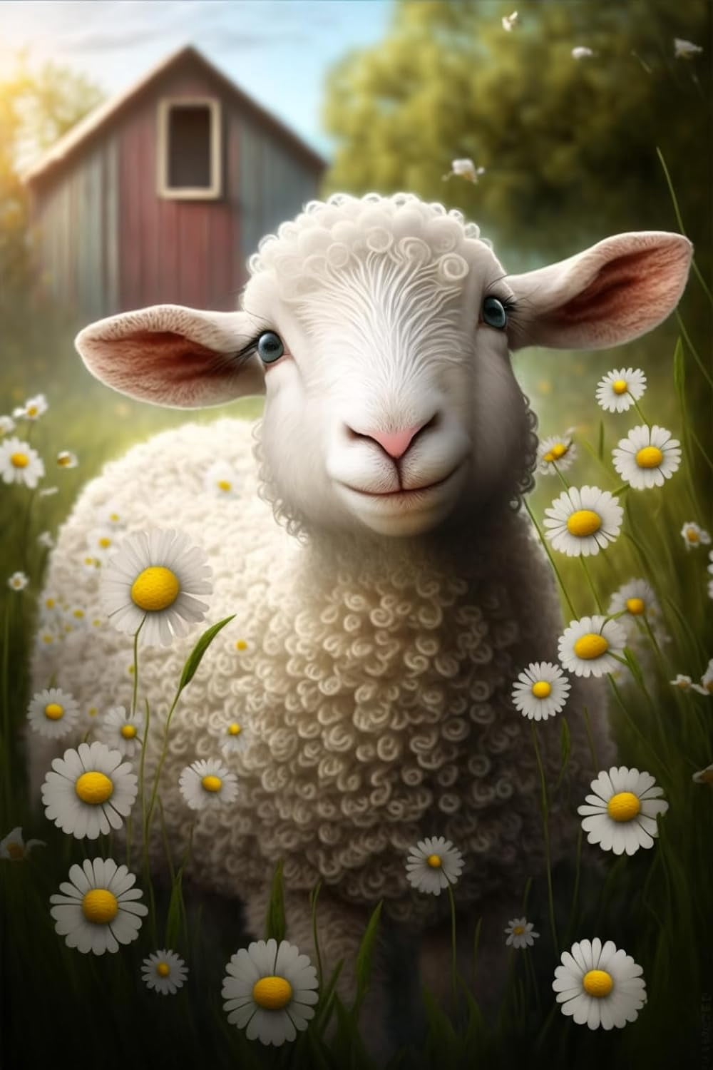 Cute Lamb and Daisy Puzzles for Adults 1000 Pieces, Impossible Hard ...