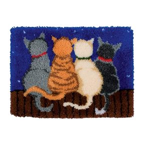 Abbraccia Cute Latch Hook Rug Kits with Colored-Coded Canvas, Helps ...