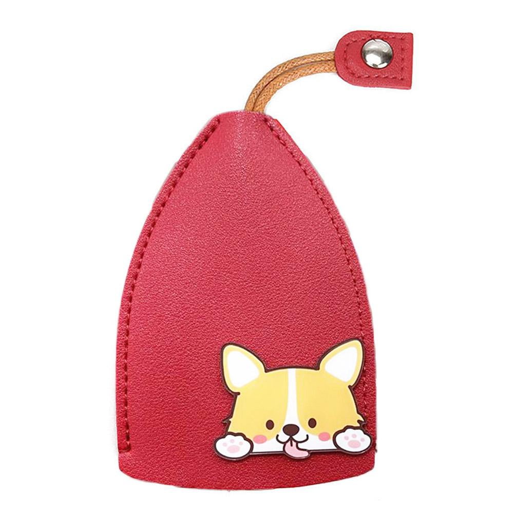 Cute Leather Pouch Car Key Holder Wallet Bag Case Zipper Bag Keychain ...