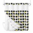 Cute Lemon Floral No Hook Shower Curtain with Snap in Liner, Waterproof ...