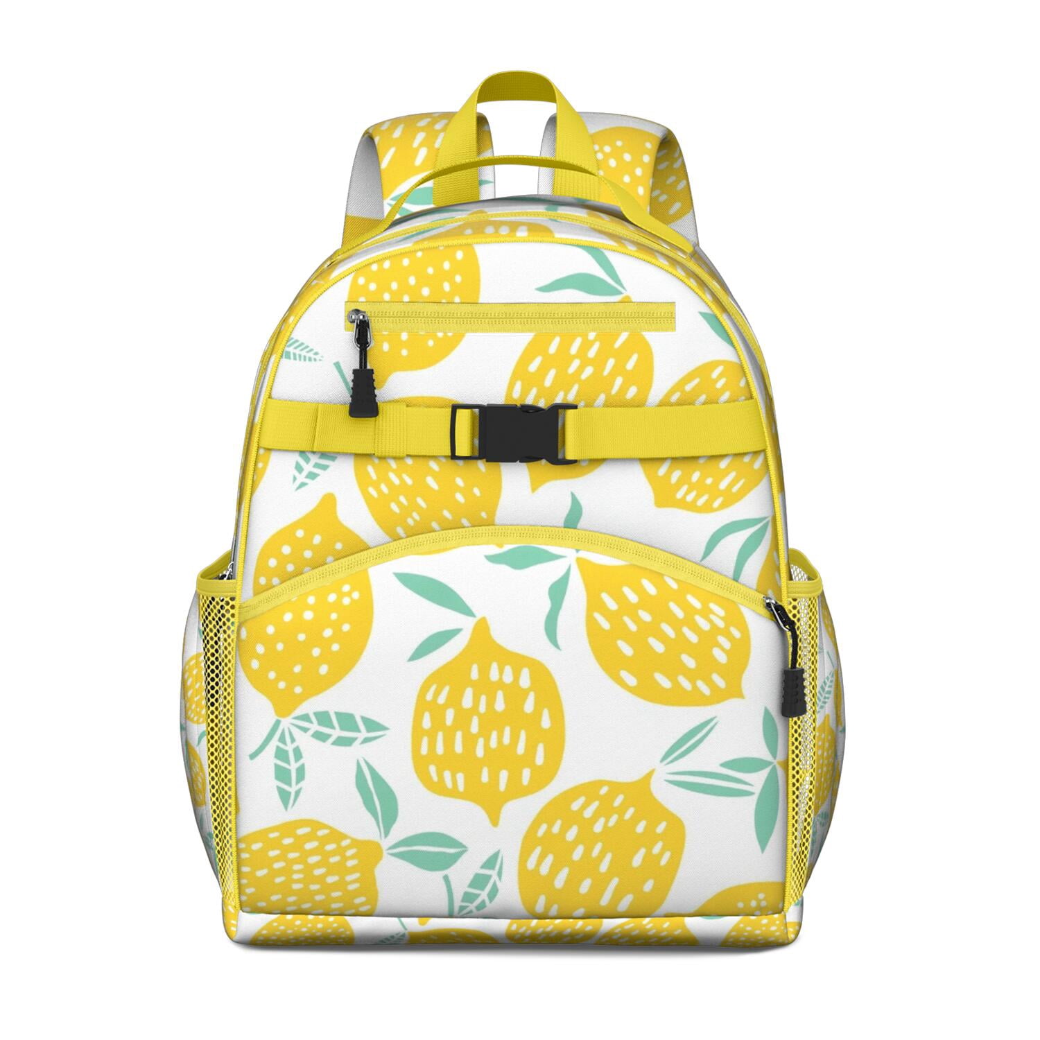 Cute Lemon Fruit Backpack for Preschoolers Yellow Pattern Design with ...