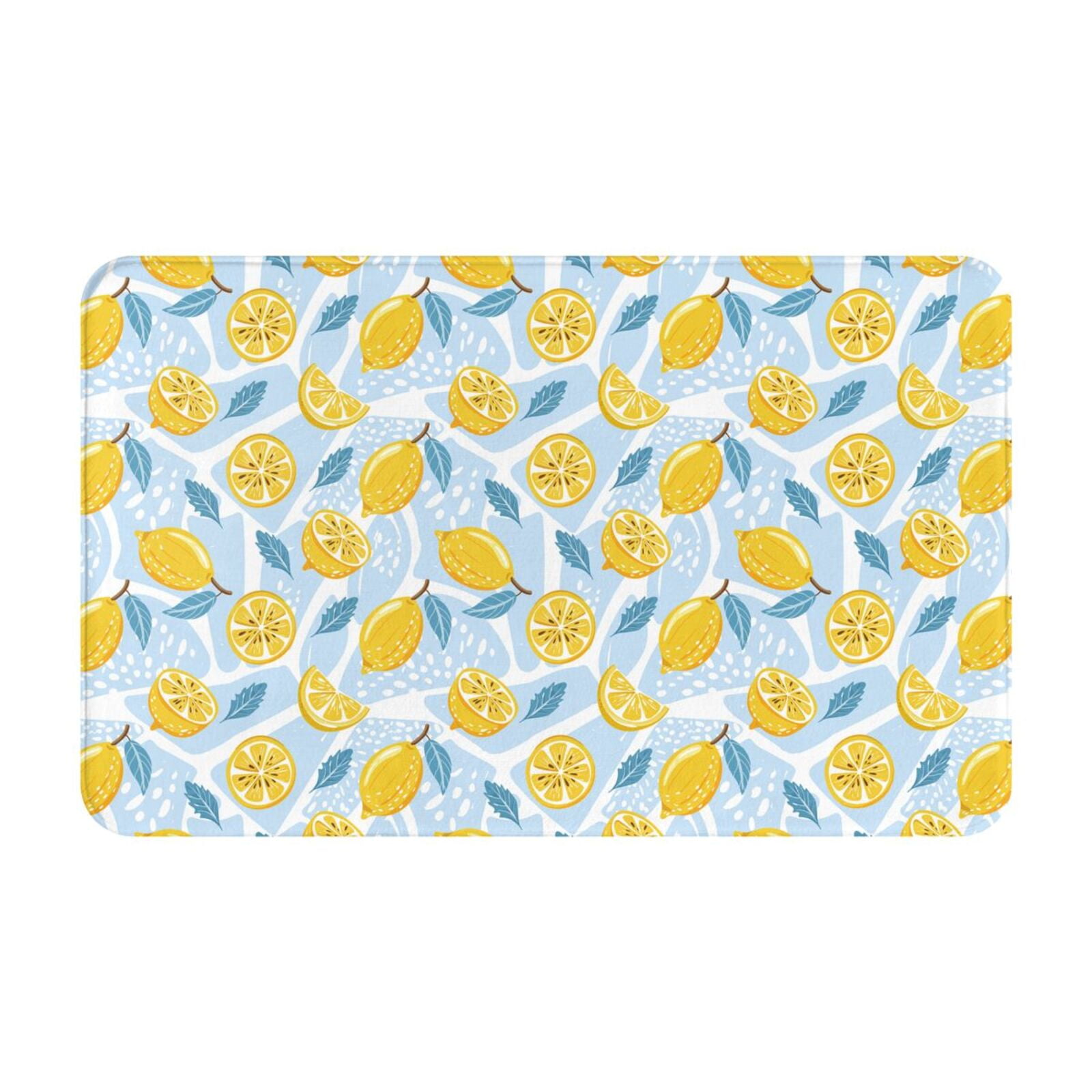 Cute Lemon Ice Blue Door Mat for Indoor, Welcome Door Mats Front ...