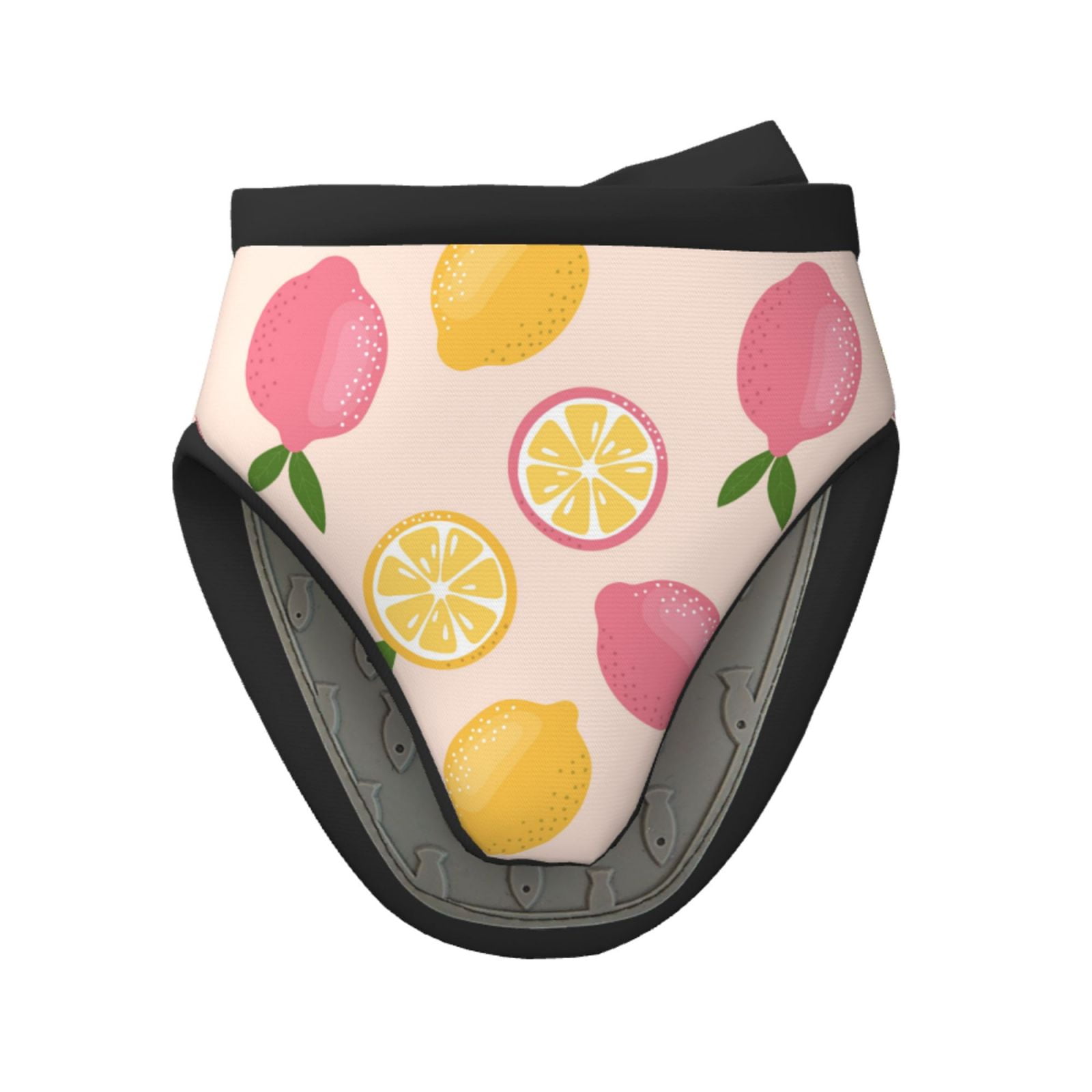 Cute Lemon Pink Yellow Oven Mitts Heat Resistant, Soft Lining Silicone ...