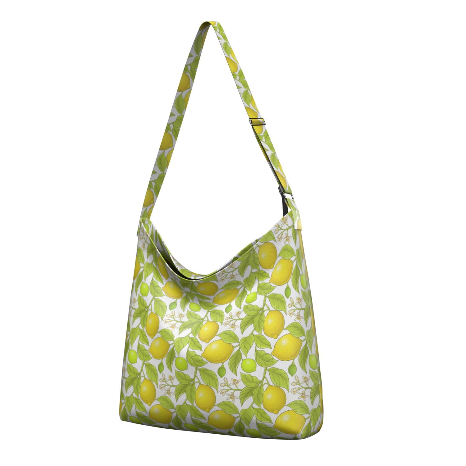 Cute Lemon Print Crossbody Shoulder Bag | Lightweight & Adjustable ...