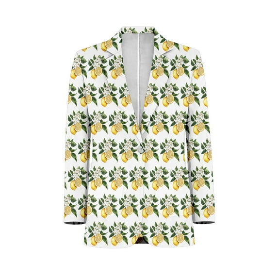 Cute Lemon Print Men Blazers Slim Clothing Summer Jacket Man Oversize ...