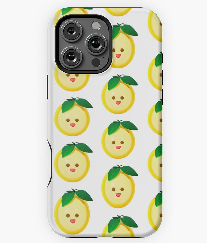 Cute Lemon Smiling Kawaii Food Phone Case for iPhone 16 15 14 13 12 11 ...