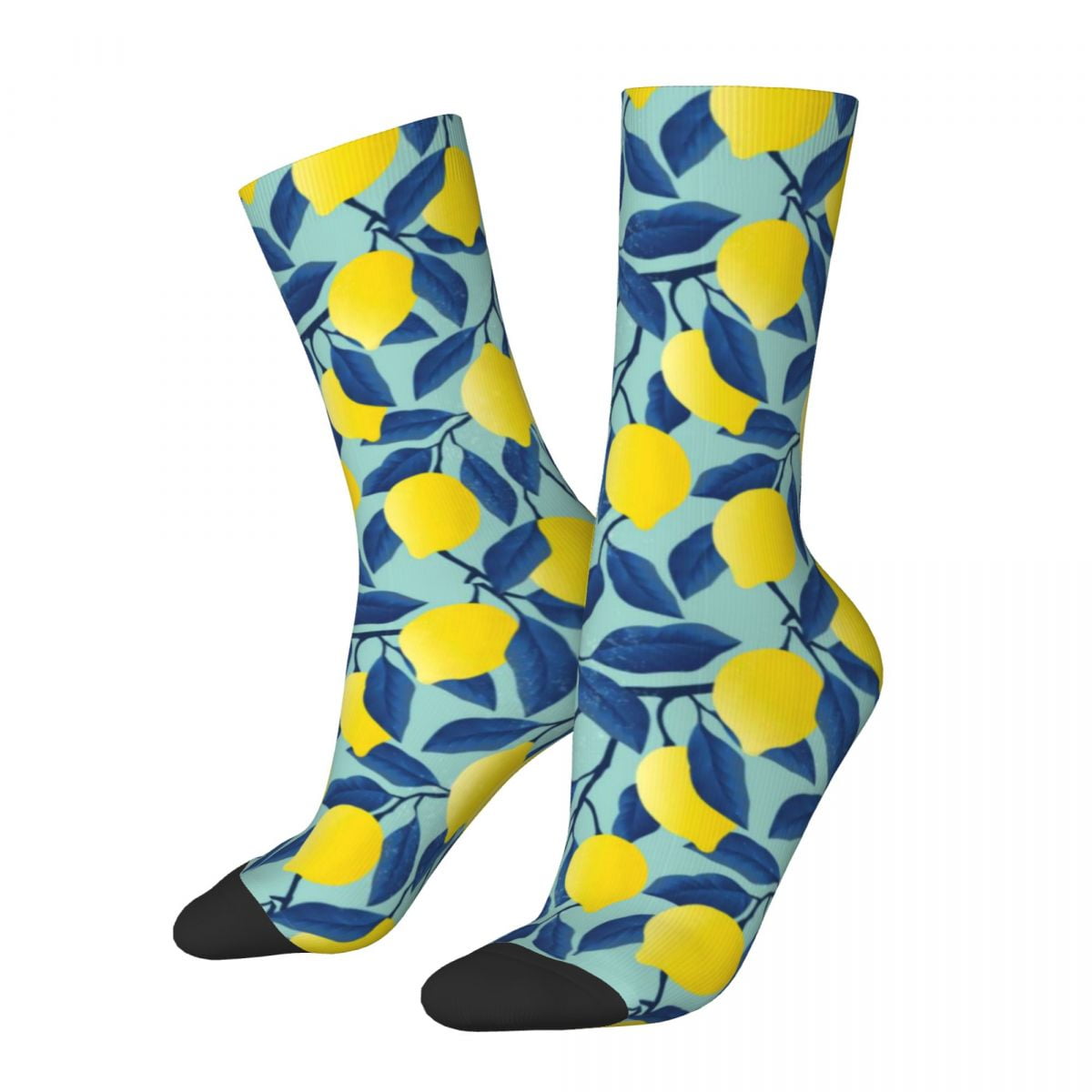 Cute Lemon Stockings Women Funny Citrus Fruit Socks Warm Soft Funny ...