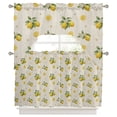 Cute Lemon Summer Kitchen Curtains Swag Valance and Tier Curtains Set ...