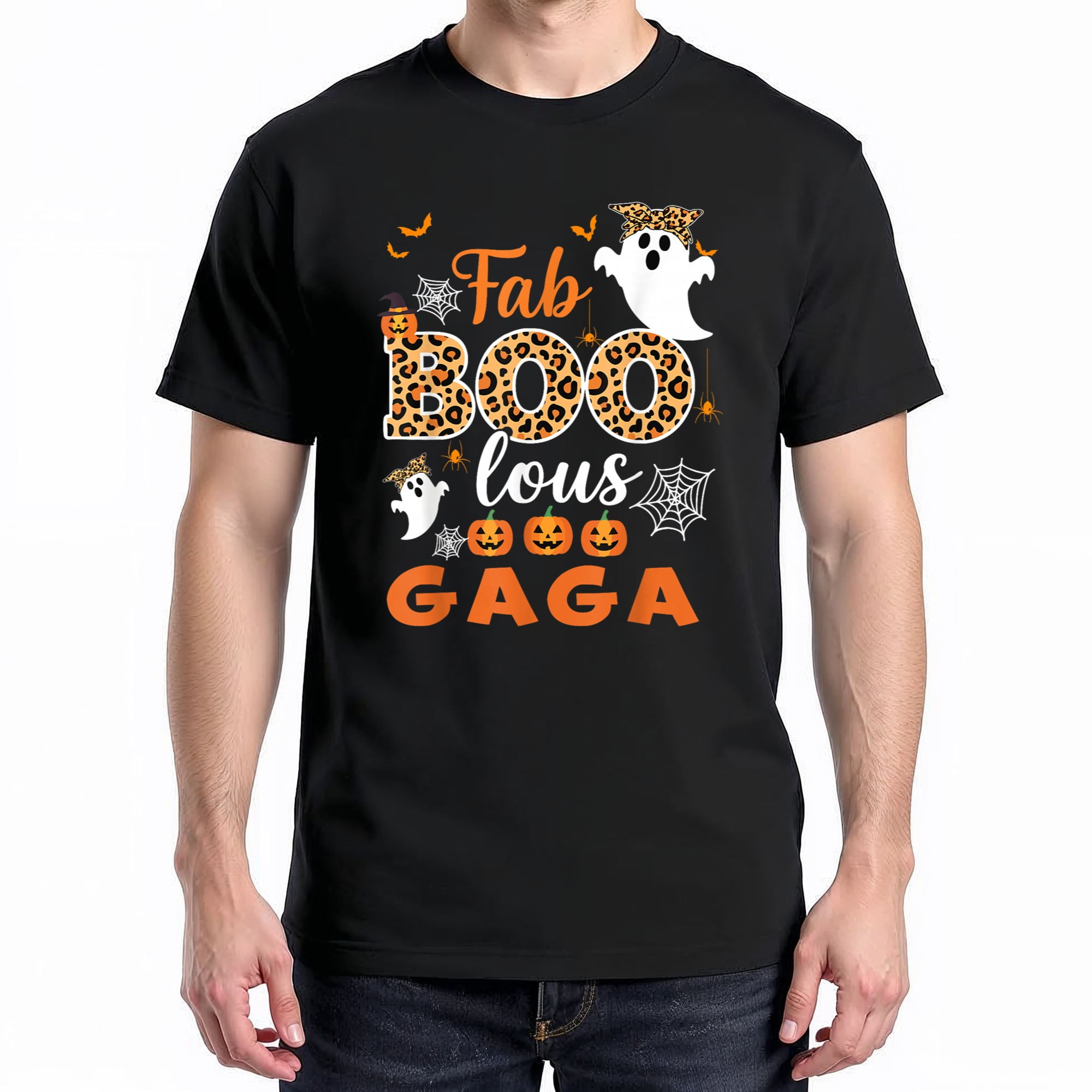 Cute Leopard Fab Boo Lous Gaga T-Shirt – Spooky Halloween Theme ...