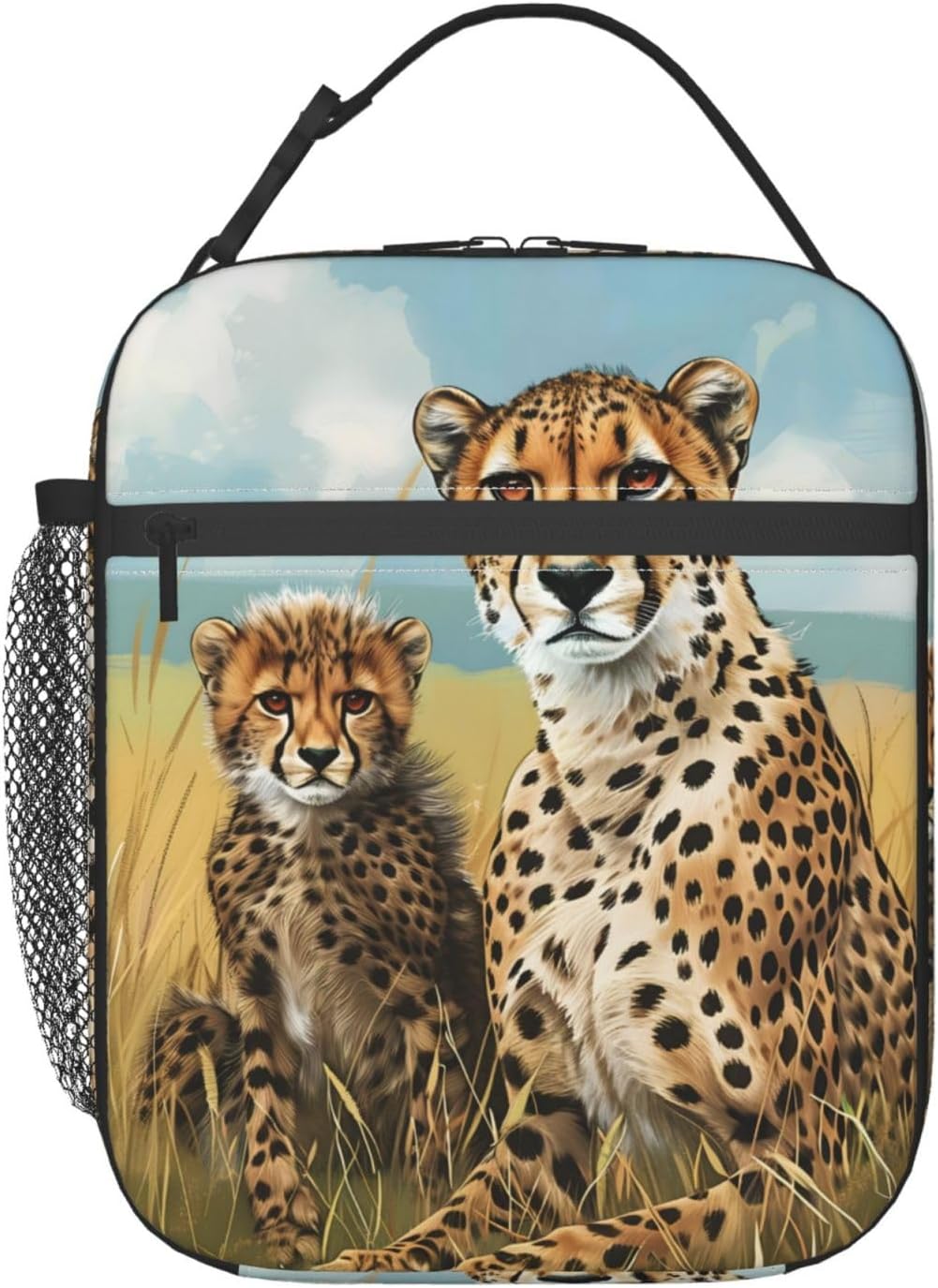 Cute Leopard Family Lunch Box for Women Insulated Cooler Cheetah Lunch ...