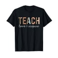 Cute Leopard Print "Teach Love Inspire" T-Shirt for Back to School ...