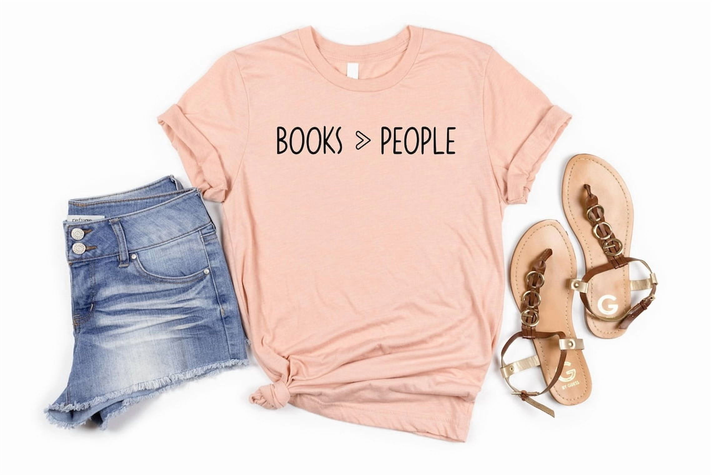 Cute For Librarian Teacher, Book Lover Shirt, Books Over People Shirt ...