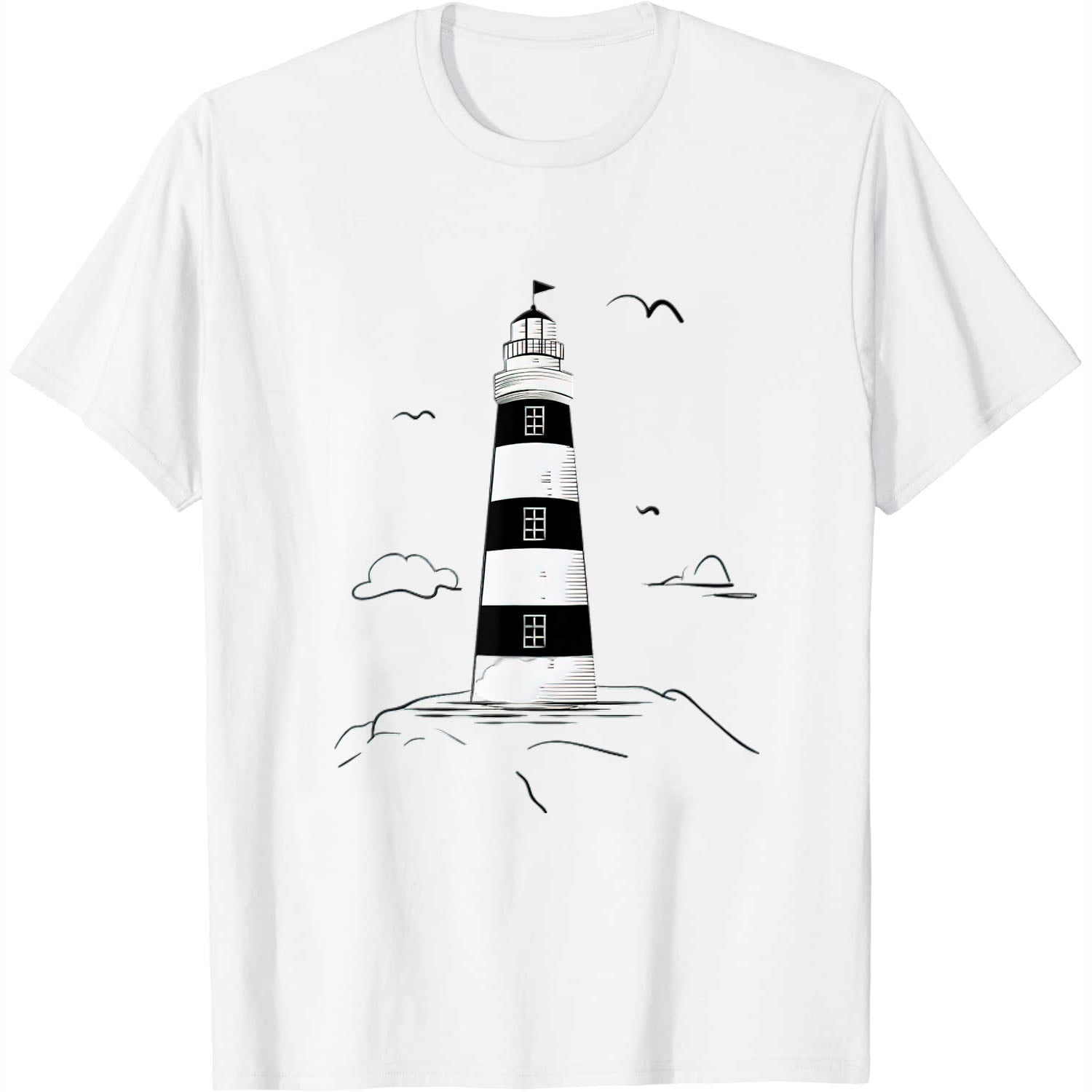 Cute Lighthouse Shirt Collection For Womens And Women White - Walmart.com