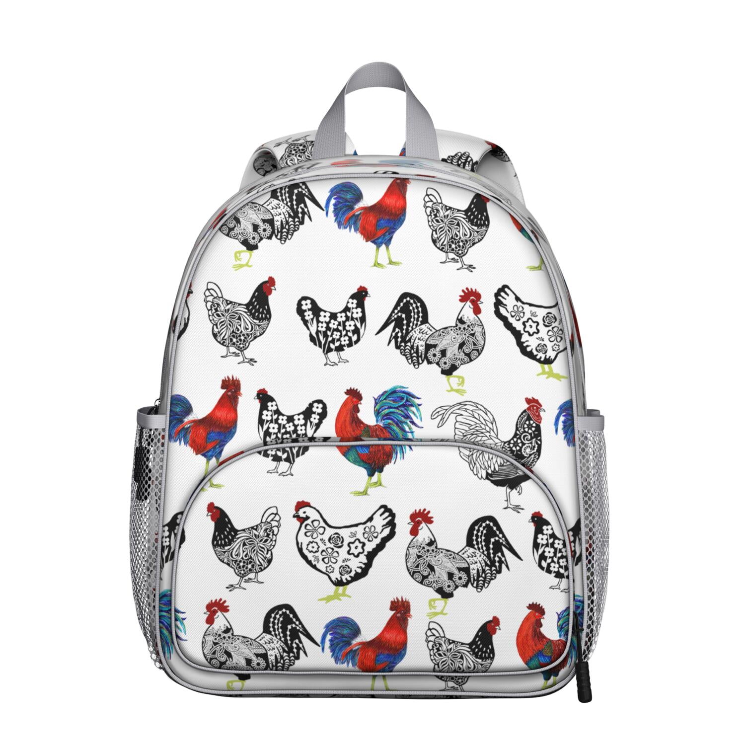 Cute Lightweight Backpack with Rustic Farm Chicken and Egg Pattern ...