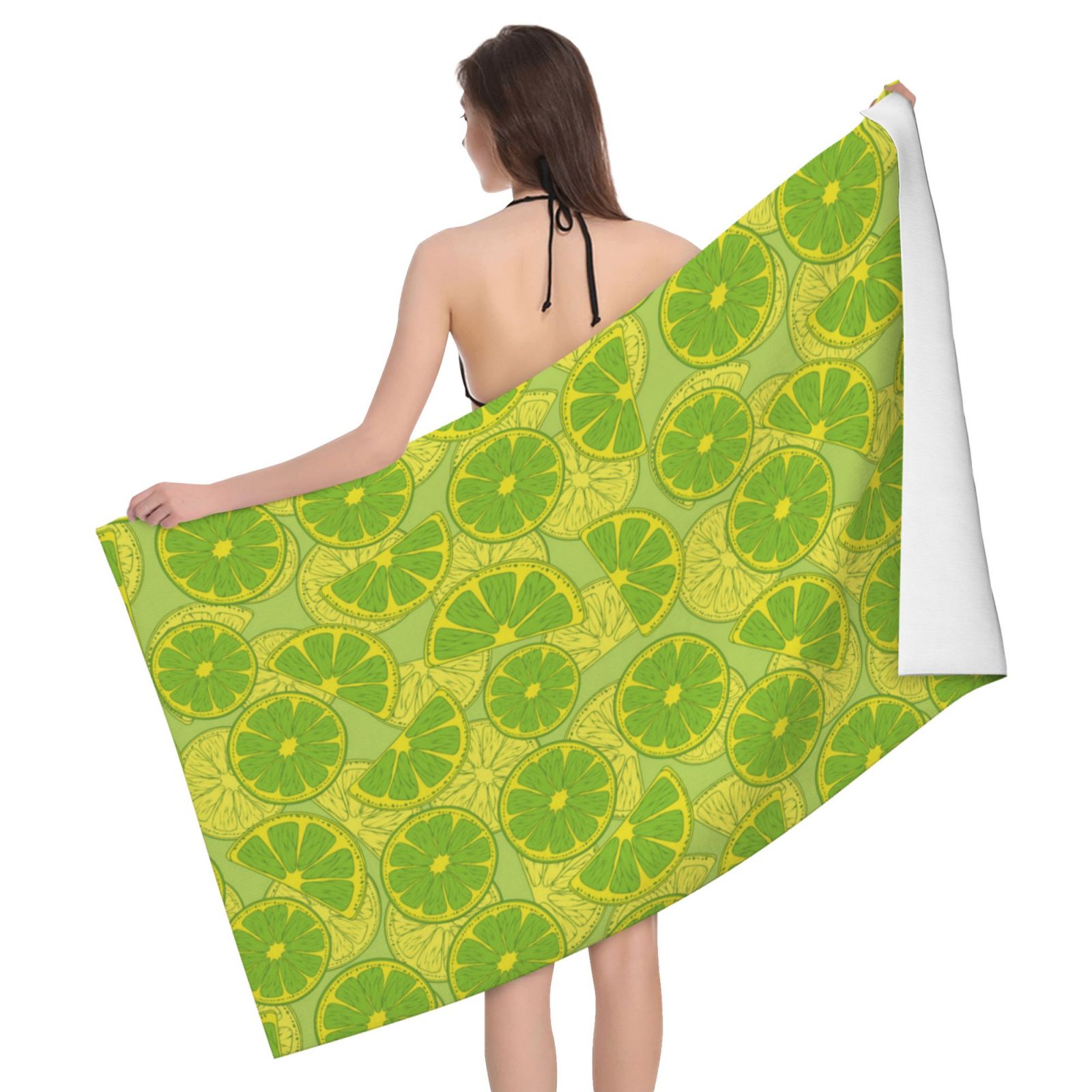 Cute Limes Kelly Green Bath Towel, Highly Absorbent towels for bathroom ...