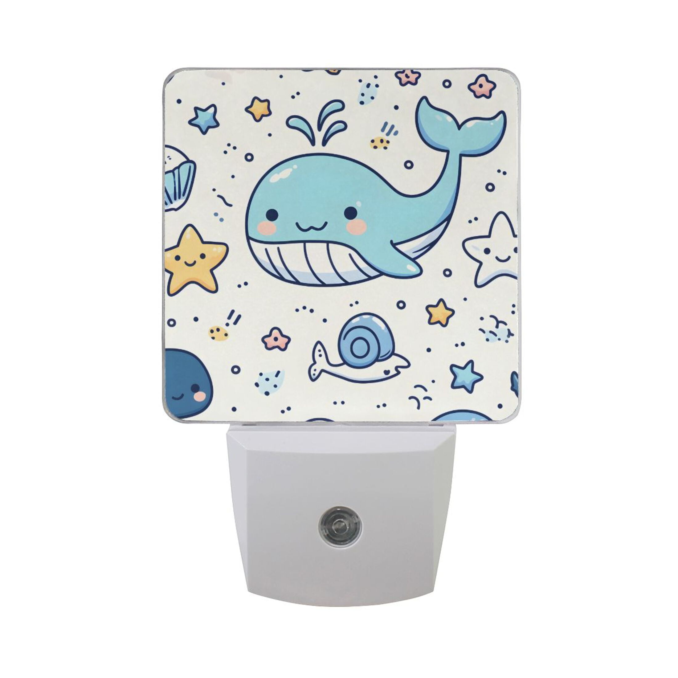 Cute Line Whales Night Light 2 Pack LED Nightlight Plug into Wall Dusk ...