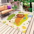 Cute Lion Outdoor Rug 3x5 Ft, Non Slip Washable Area Rug, Funny Animal ...