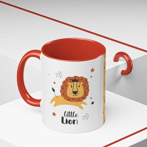 Cute Lion Pattern Coffee Mug, Fun Gift for , Animal Lovers, Unique Home ...