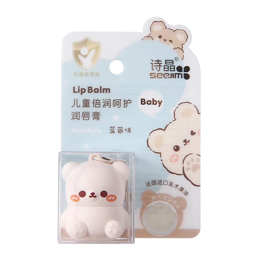 Cute Little Bear Lip Balm For Children Portable Fruity Flavored Lip ...