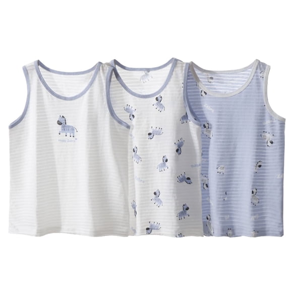 Cute Little Boys Tops 3Pc Sleeveless Sports Comfort Lightweight Boys ...