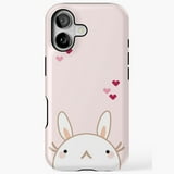Cute Little Bunny Rabbit Portrait Design iPhone Case 17 to 11 Pro Max ...