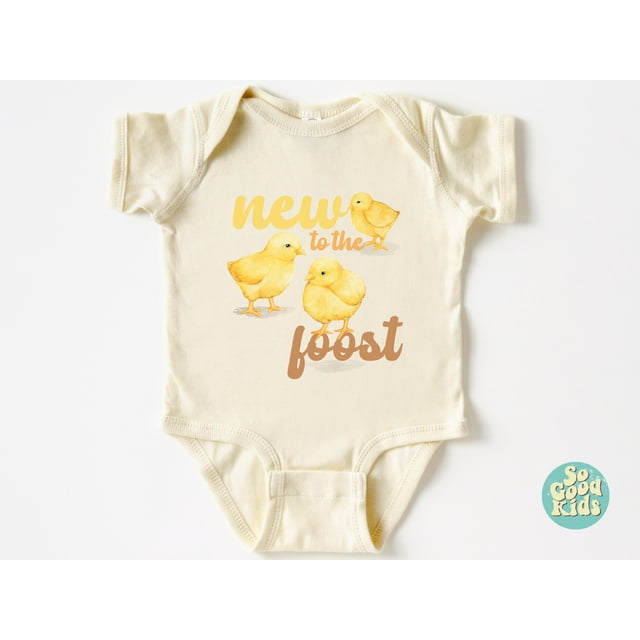 Cute Little Chicken Baby Bodysuit, Little Chicken Shirt, Newborn Gift ...