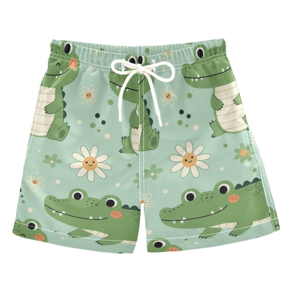 Cute Little Daisy Cartoon Crocodile Swim Trunks Quick Dry Beach Pool ...