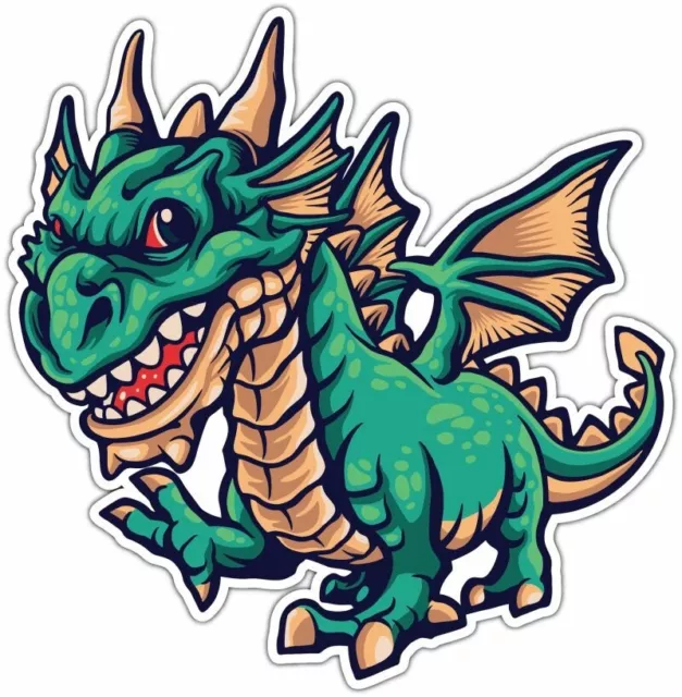 Cute Little Dragon Cartoon T-Rex Car Window Stickerphone Decal Water ...