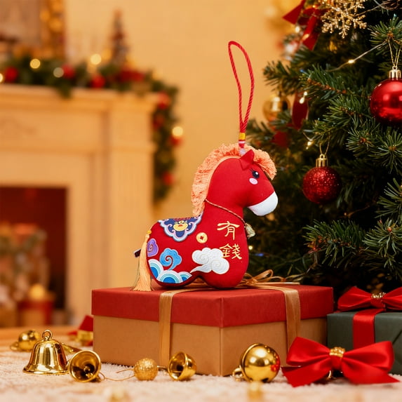 Cute Little Horse Pendant Cartoon Horse Decoration Soft Linen Festive ...