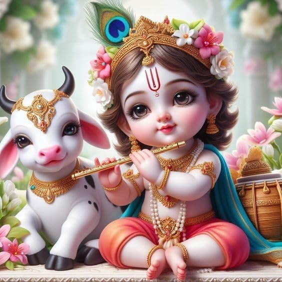 Cute Little Krishna, Laddu Gopal JI, Little Bal Gopal Baby God Krishna ...