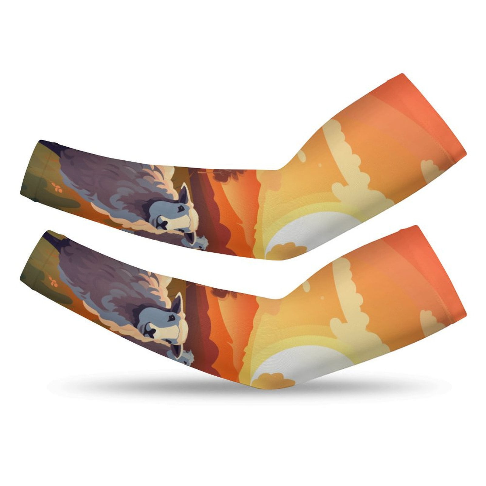 Cute Little Lamb Cooling Arm Sleeves For Men & Women Sunscreen Arm ...