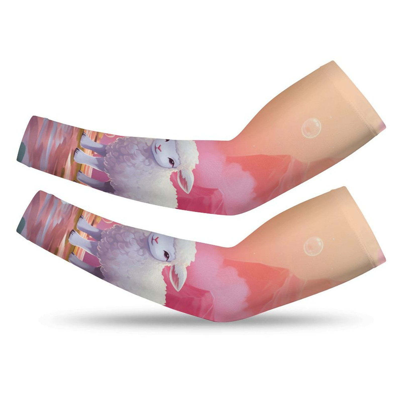 Cute Little Lamb Cooling Arm Sleeves For Men & Women Sunscreen Arm ...