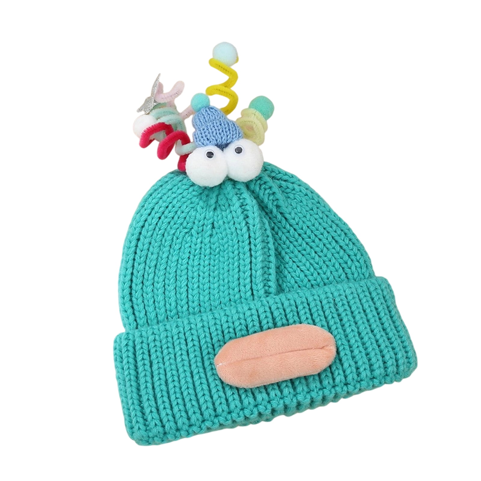 Cute Little Monster Knit ,Winter Warm Knit Hat for Women Funny Sausage ...