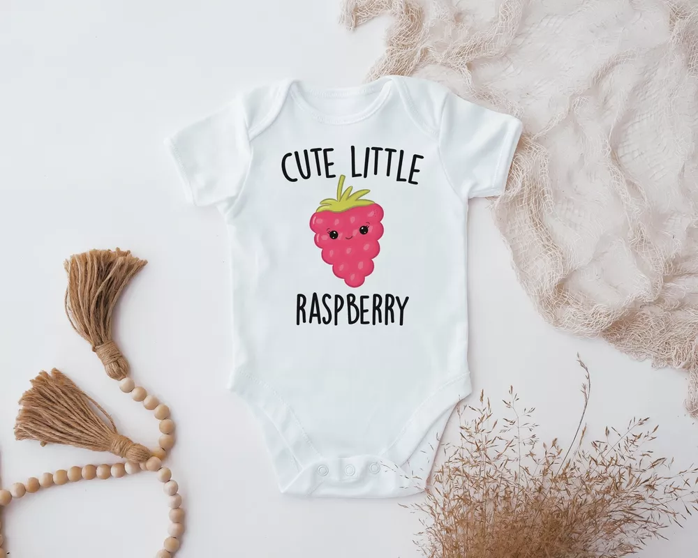 Cute Little Raspberry Baby Vest, Cute Little Raspberry Fruit Bodysuit ...