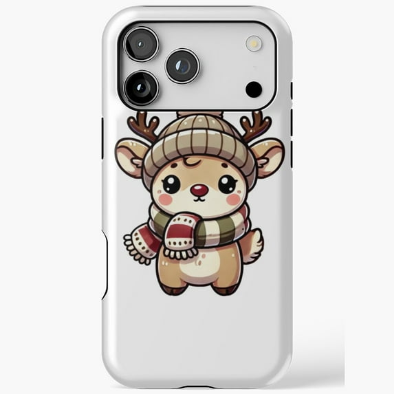 Cute Little Reindeer Holiday Cartoon Design for iPhone 11 12 13 14 15 ...