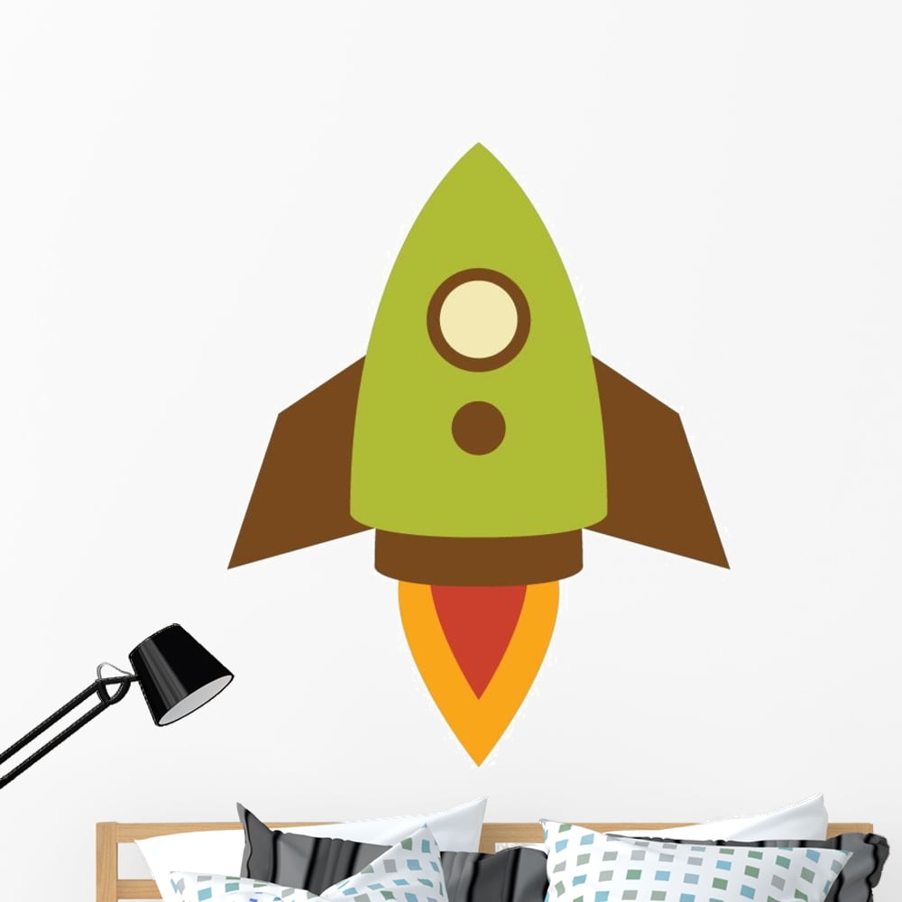 Cute Little Rocket Wall Decal Sticker by Wallmonkeys Vinyl Peel & Stick ...