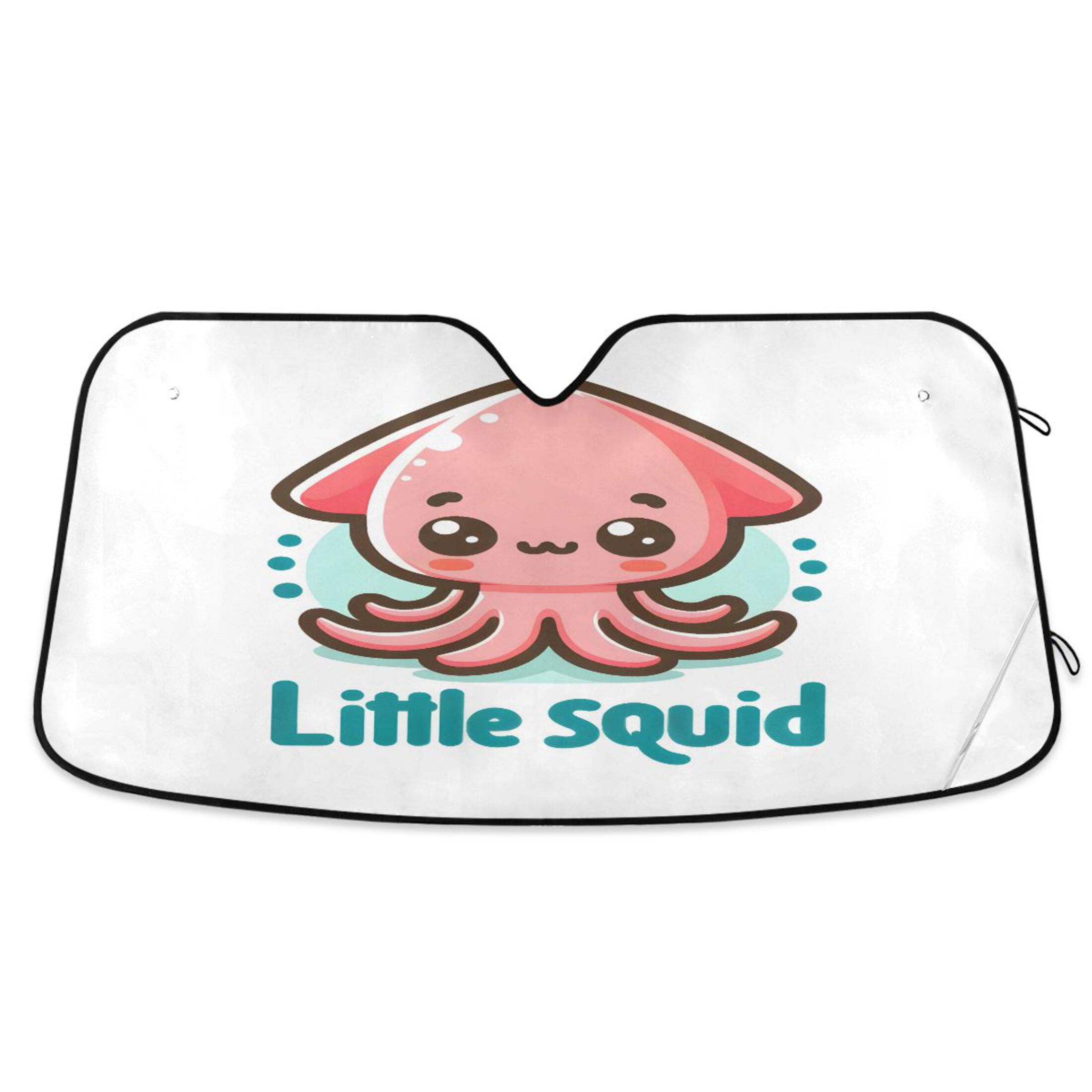 Cute Little Squid Car Windshield Sun Shade Foldable Car Front Window ...