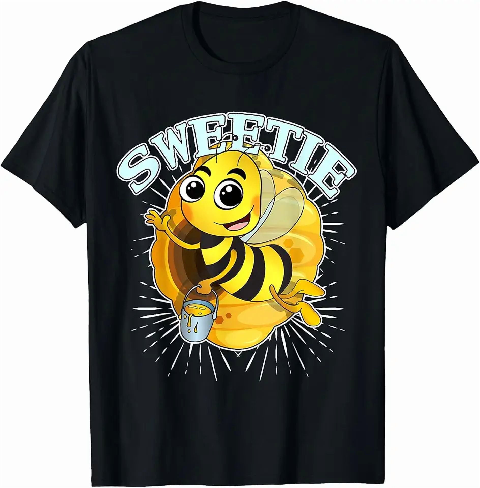 Cute Little Sweetie Bee Cartoon Bees Lovers Gift Sweet Honey T-Shirt ...