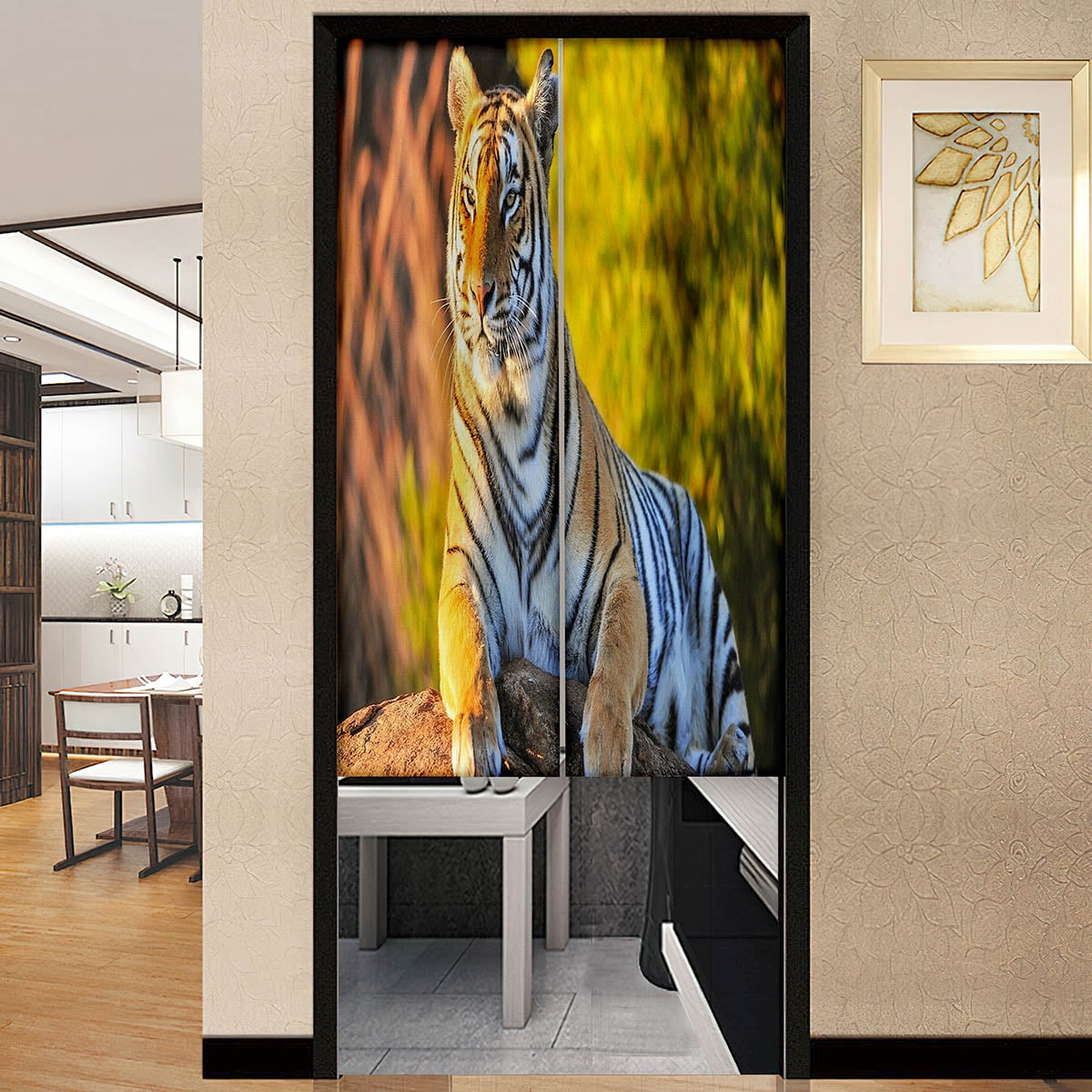 Cute Little Tiger Door Curtains Child Bedroom Kitchen Living Room ...