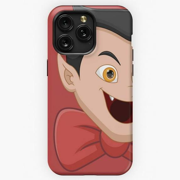 Cute Little Vampire With Big Eyes Illustration iPhone Case 17 16 15 14 ...