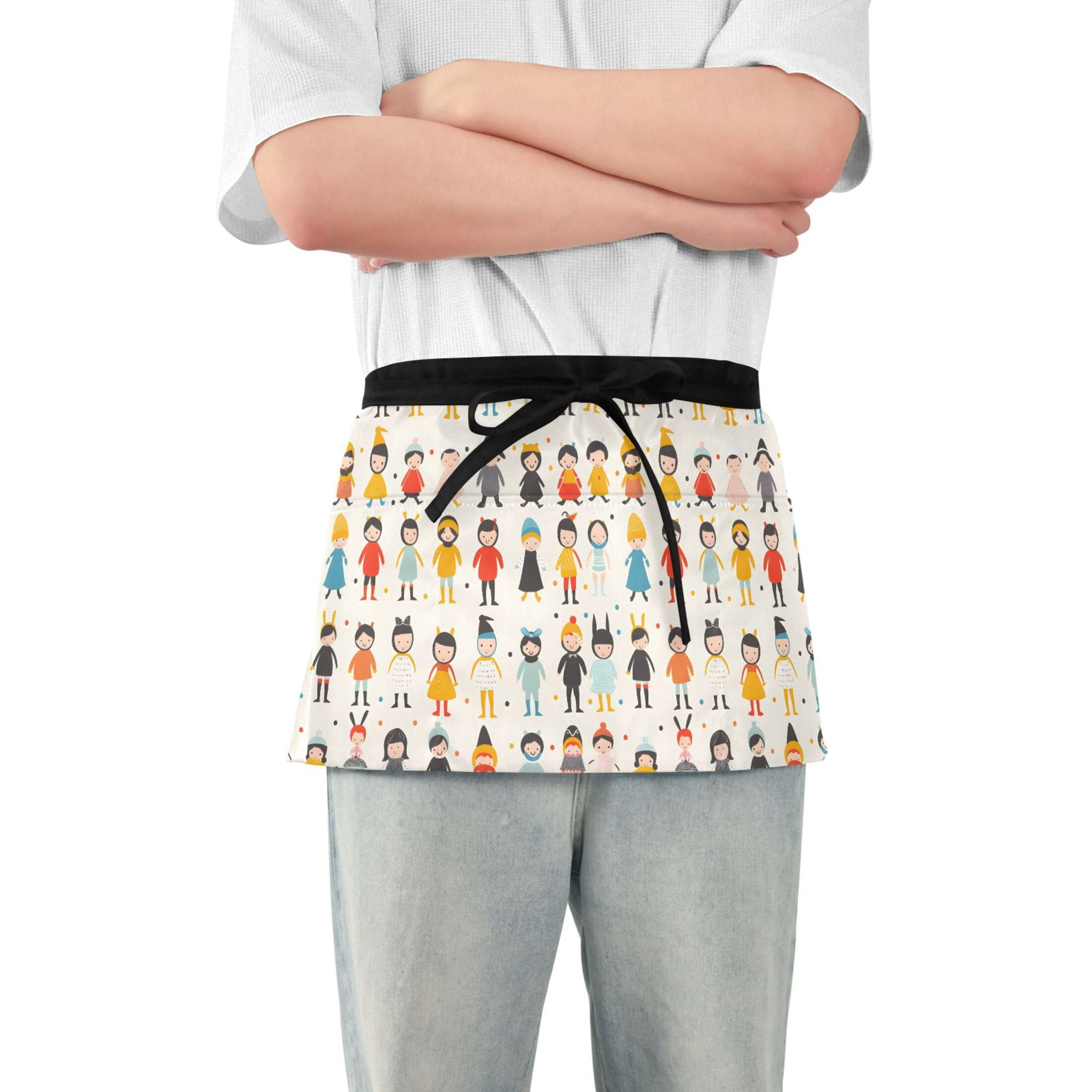 Cute Little Various Costumes People Server Apron with 3 Pockets ...