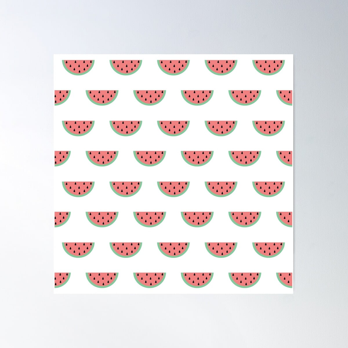 Cute Little Watermelon Pattern Poster Wall Art, Modern Wall Decor For ...