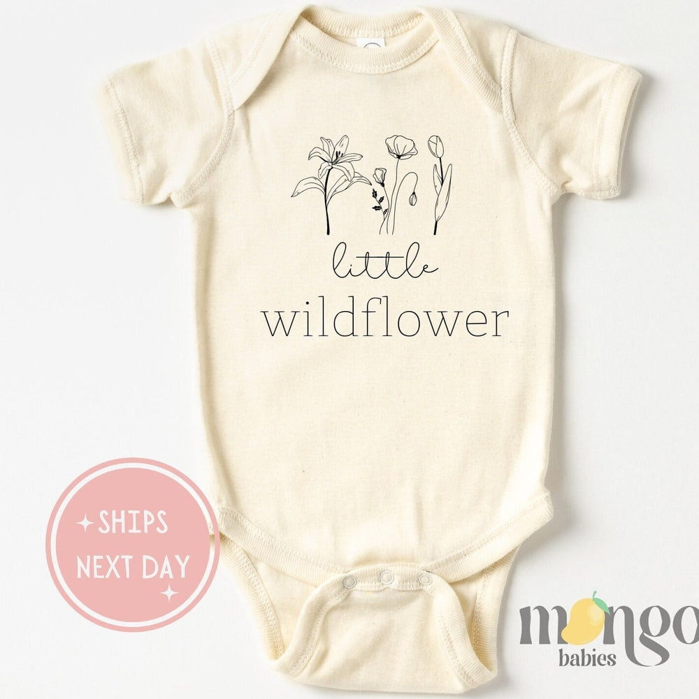 Cute Little Wildflower Onesies Cute Boho Baby Clothes Wildflower Shirt Flower Bodysuit Cute Baby ...