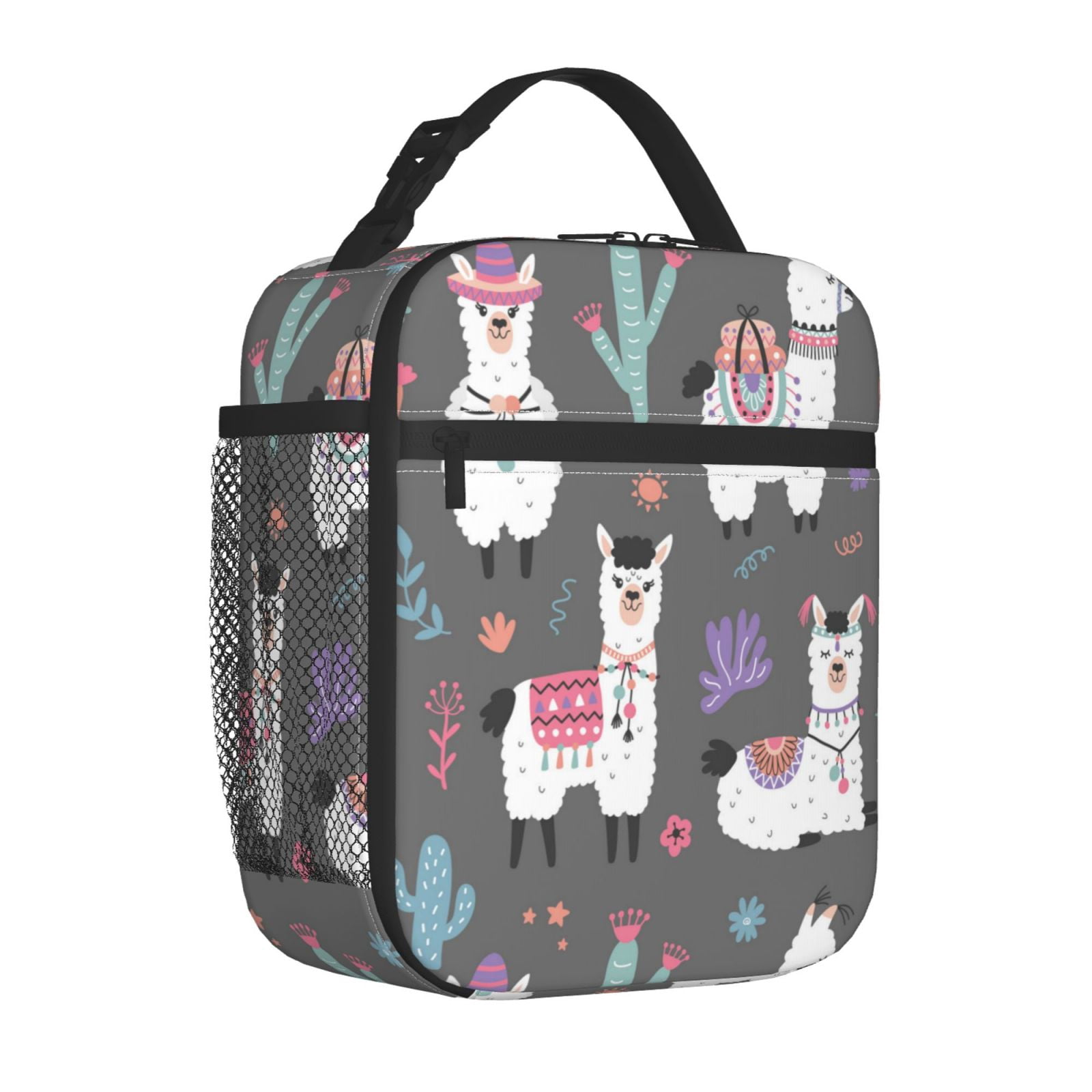 Cute Llama Cacti Cactus Mountains Alpaca (1) Lunch Box Portable ...